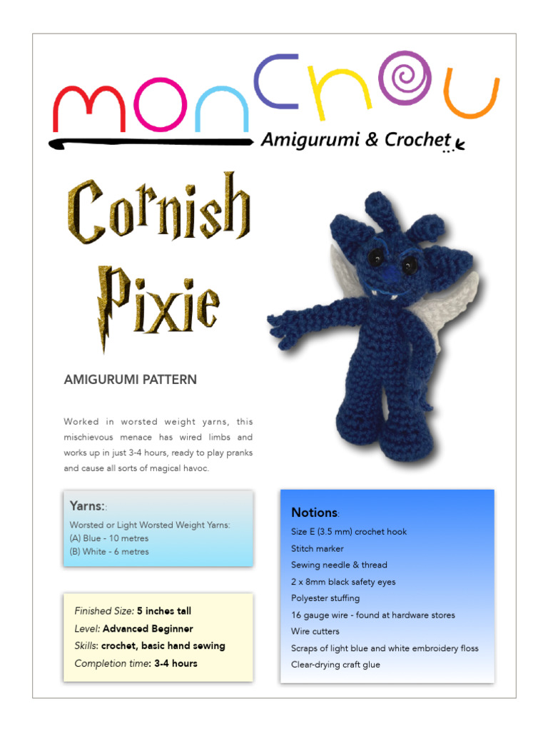 Cornish Pixie Amigurumi | PDF | Crochet | Amigurumi