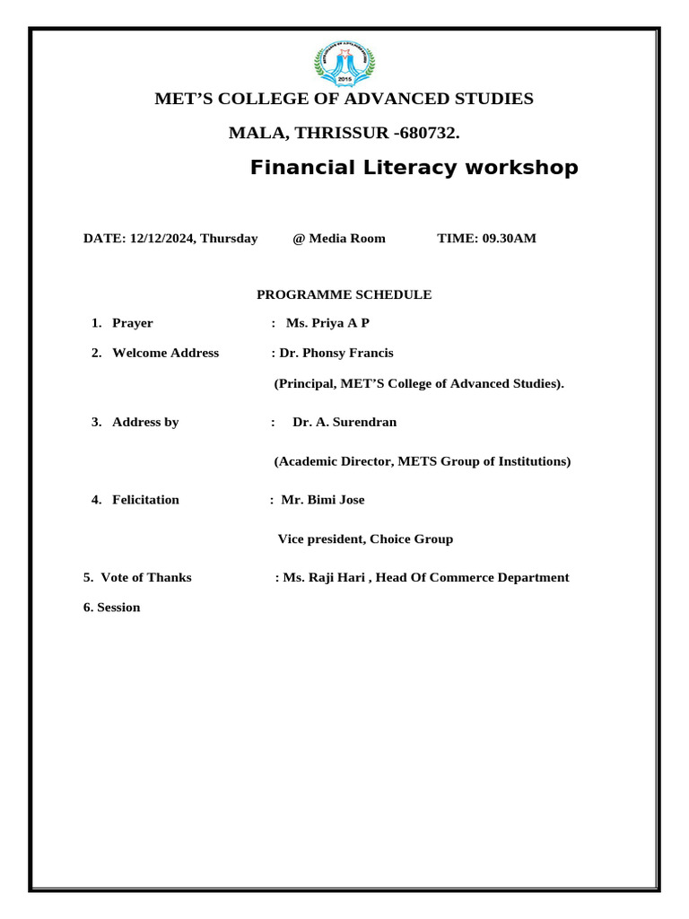 Program Schedule 14-06-2024 | PDF