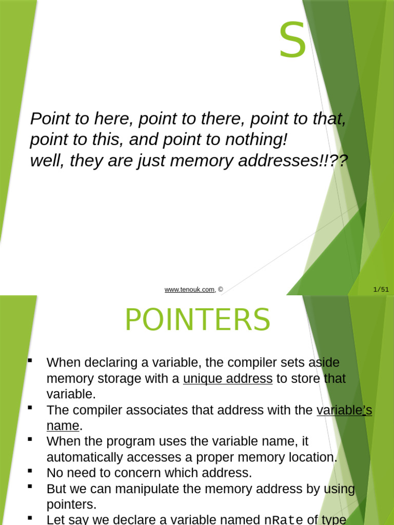 Pointers Pdf Pointer Computer Programming Integer Computer 