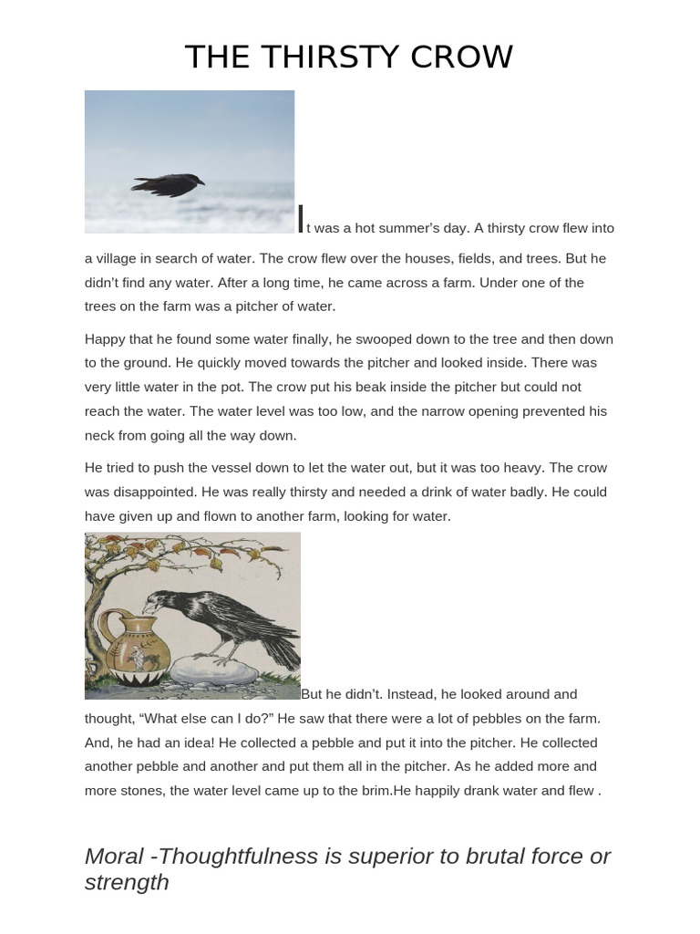 the thirsty crow | PDF