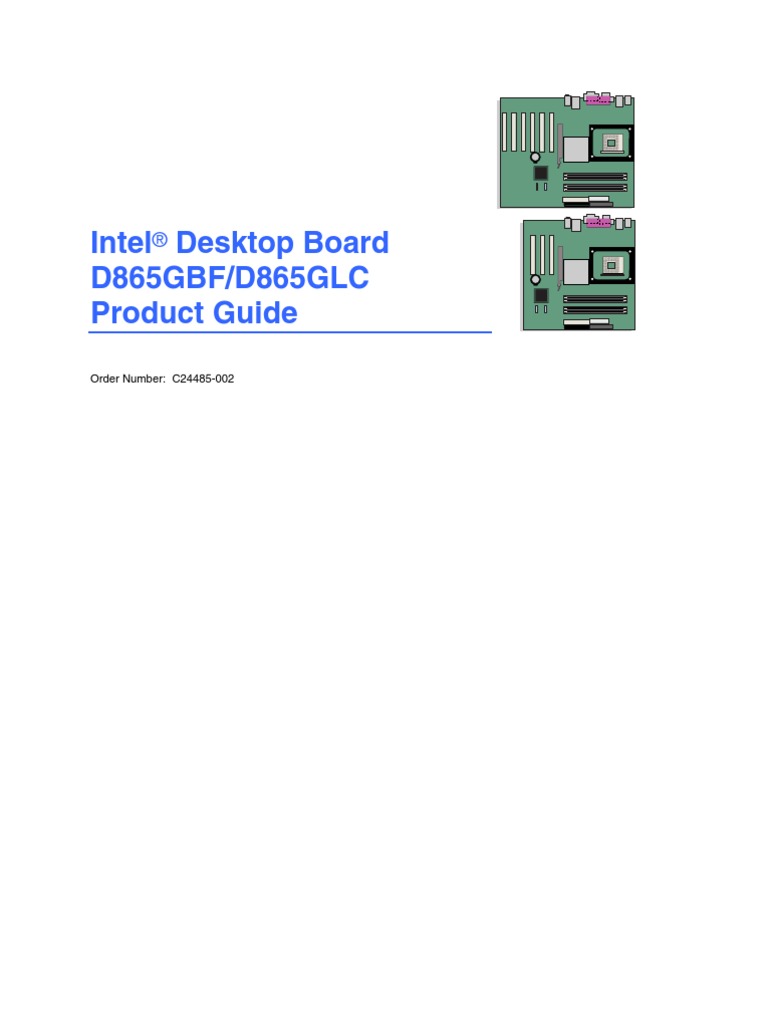 Intel D865GBF/D865GLC Product Guide | PDF