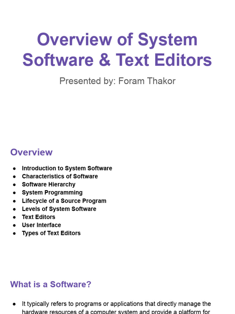 Introduction To System Software | PDF | Software | Programming