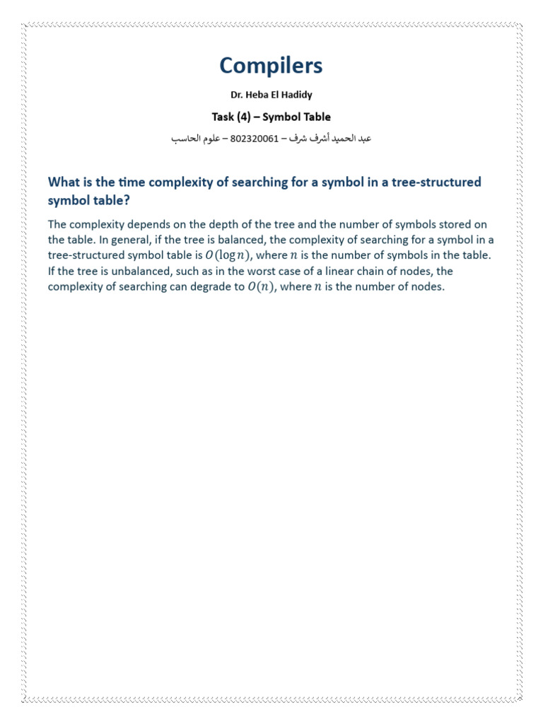Abdo Sharaf - Compilers Task 4 | PDF