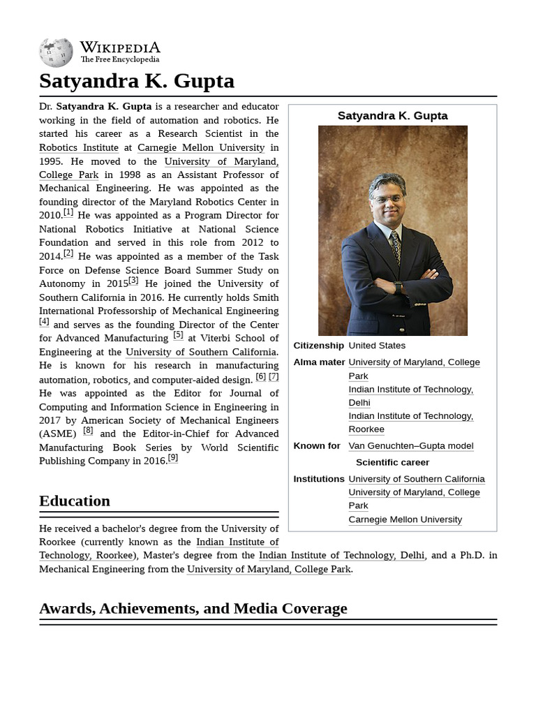 Satyandra_K._Gupta | PDF | Engineering