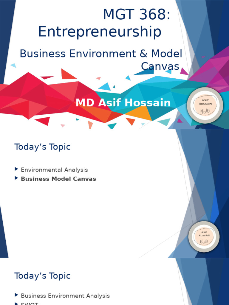 MGT 368 Final - Environmental Analysis & Business Model Canvas | PDF | Business | Business Economics