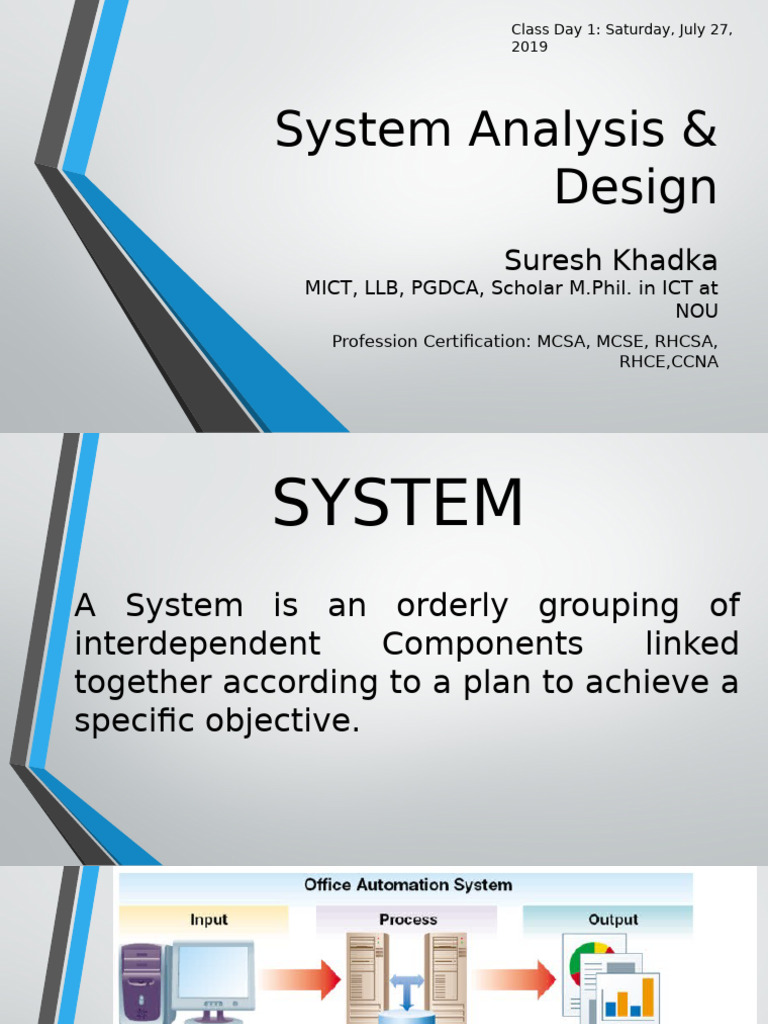 System Analysis & Design - PDF | PDF | System | Information