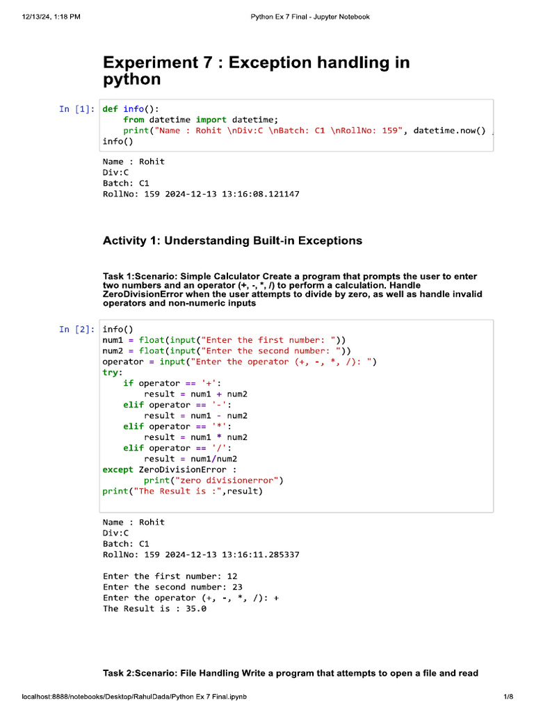 Rohit Exp 7 Final | PDF