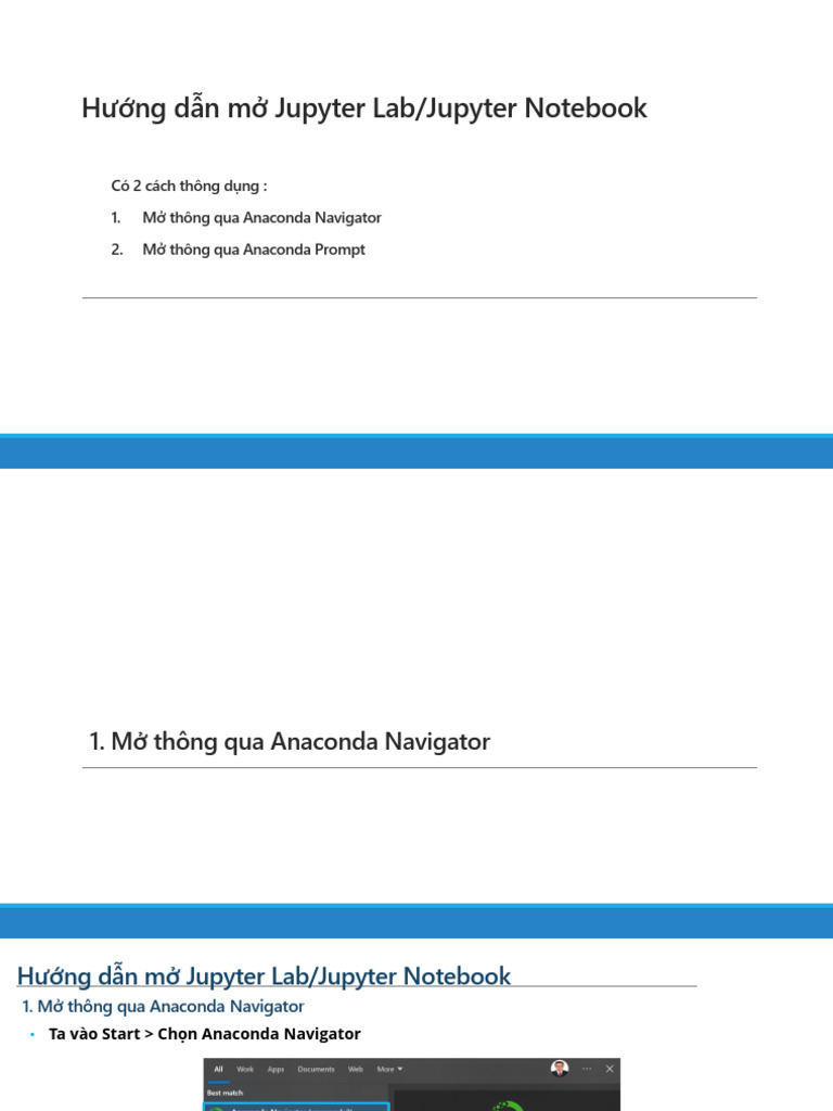 Hướng Dẫn Mở Jupyter Lab (Hoặc Jupyter Notebook) Để Code Python | PDF