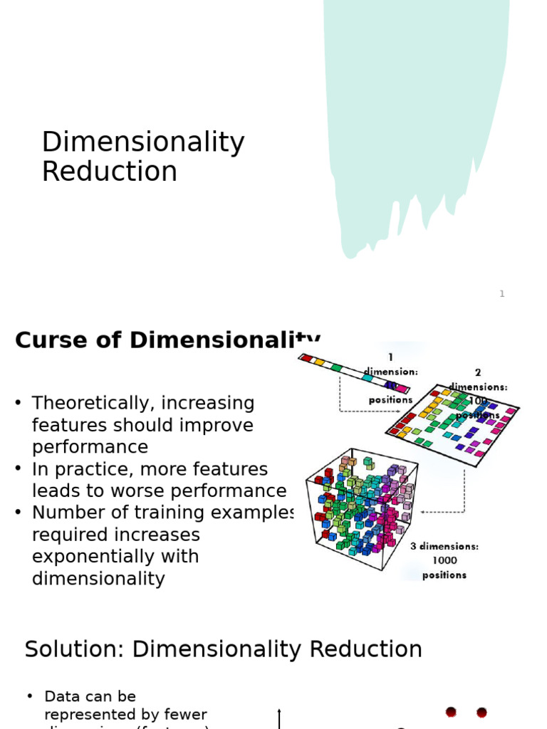 L09 Dimensionality Reduction and Advanced Topics | PDF | Principal Component Analysis ...
