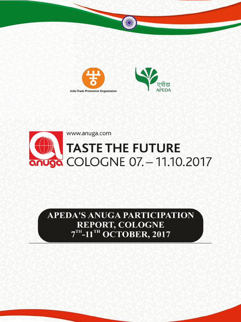 Final Apeda Anuga Participation Report | PDF | Brand | Foods