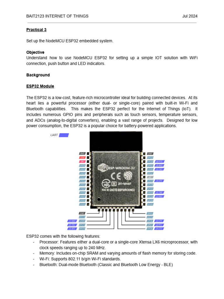 Practical 3 - ESP32 WiFi | PDF | Arduino | Microcontroller
