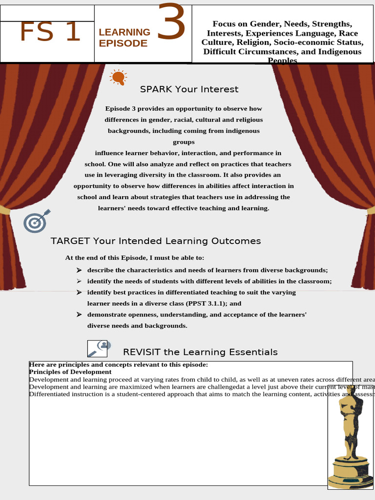 Understanding Learner Diversity in Classrooms | PDF | Learning ...
