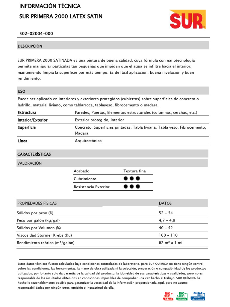 ht-502-02004-000 Primera Satin | PDF | Pintar | Hormigón