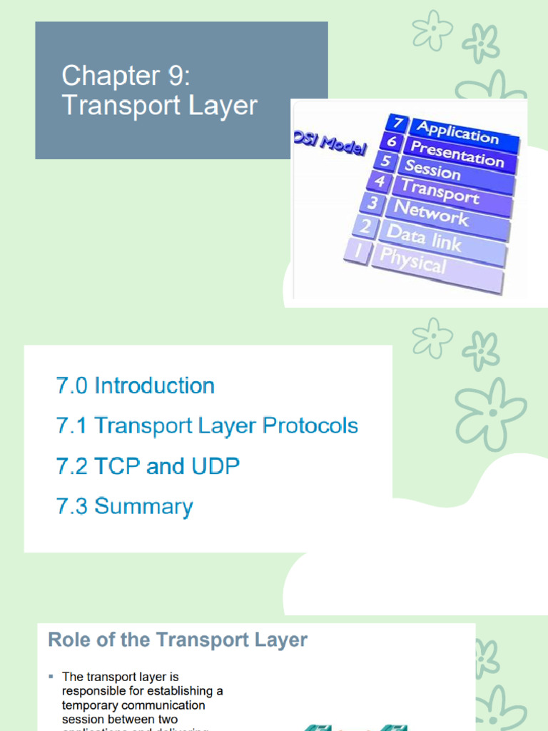 Chapter 9 Transport Layer - July 2023 | PDF | Port (Computer Networking) | Transmission Control ...