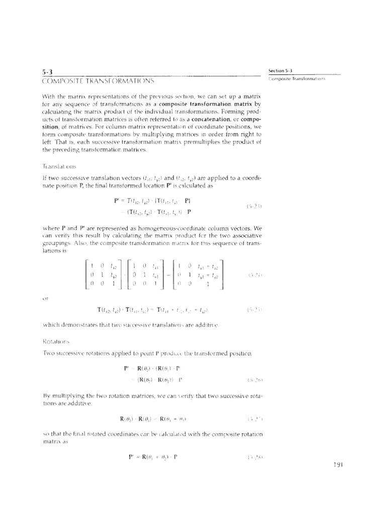 Unit I S Composite Transformations | PDF