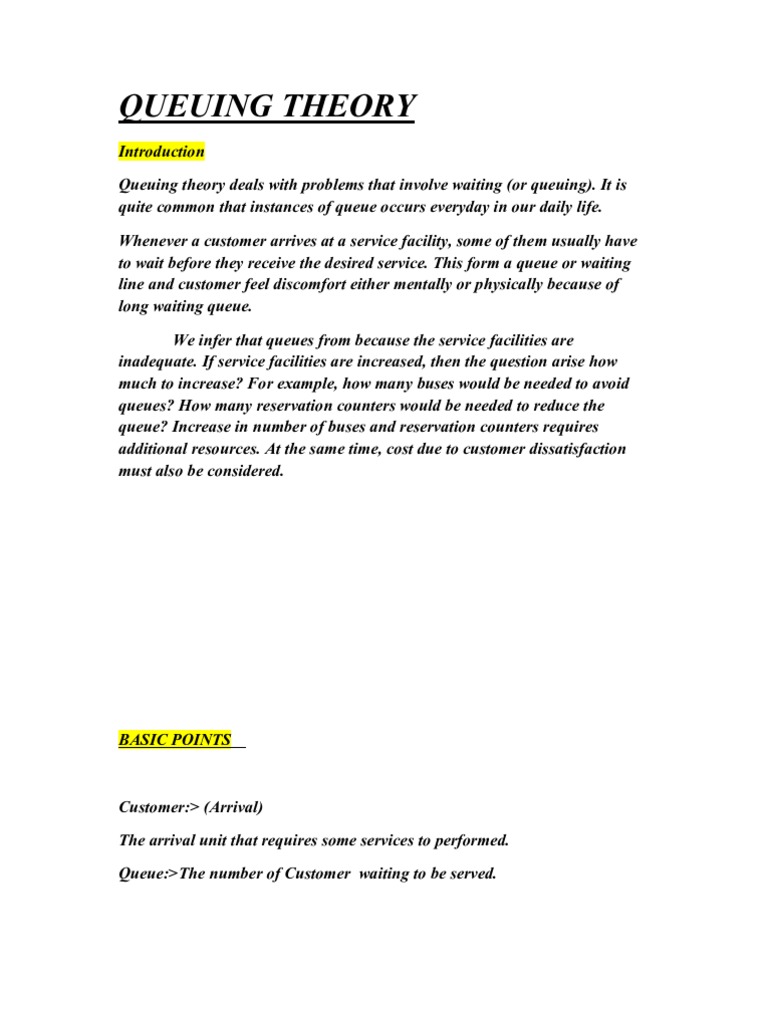 Queuing Theory | PDF | Stochastic Process | Economic Model