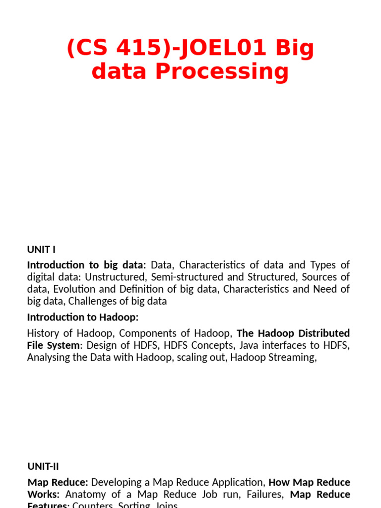 Big Data Chapter-I - New | PDF | Big Data | Data