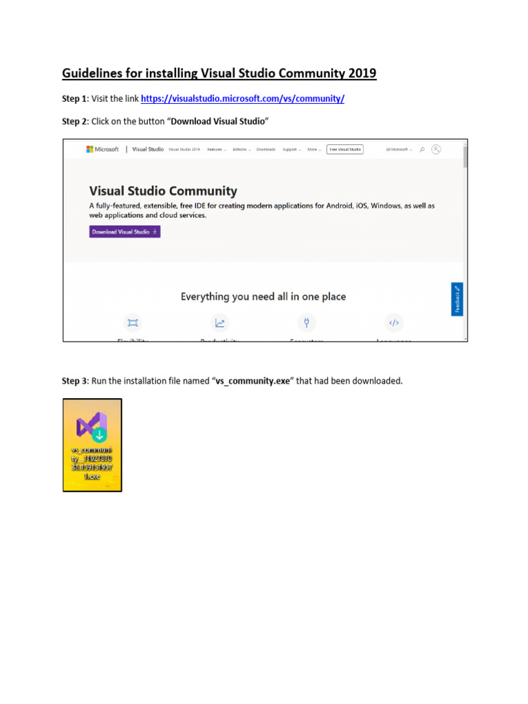 Guide to Install Visual Studio 2019 | PDF