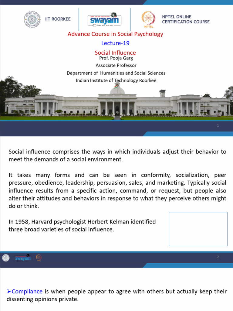 Module 06 - Social Influence Part I | PDF | Conformity | Liberal Arts ...