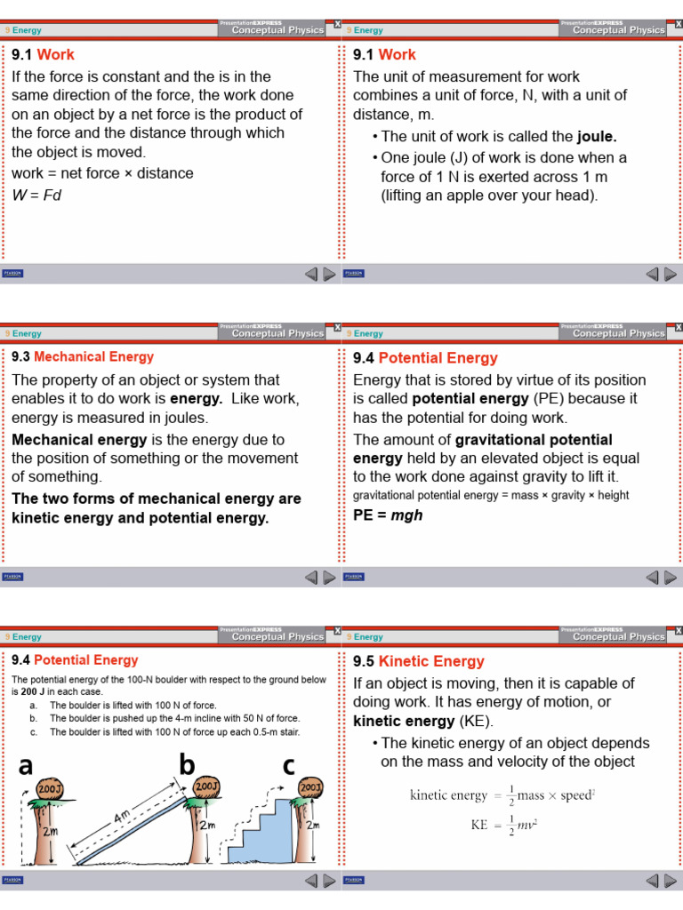 workandenergynotes | PDF | Potential Energy | Force