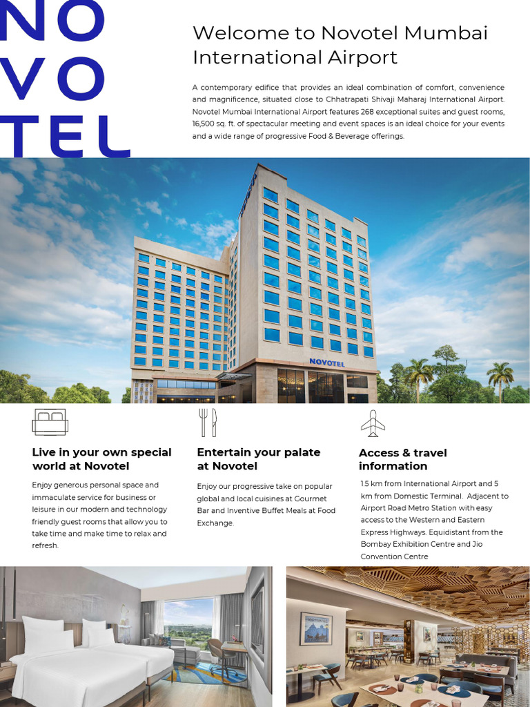 Novotel Mumbai Airport: 268 Rooms & Amenities | PDF