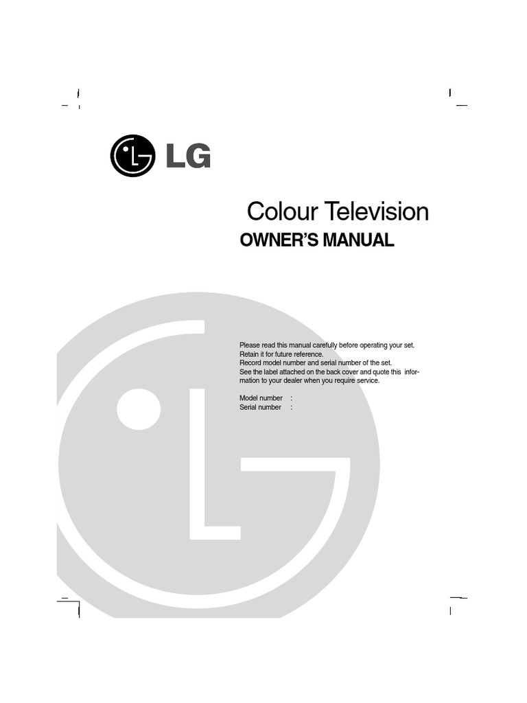 Colour Television Owner's Manual | PDF | Electronic Engineering ...