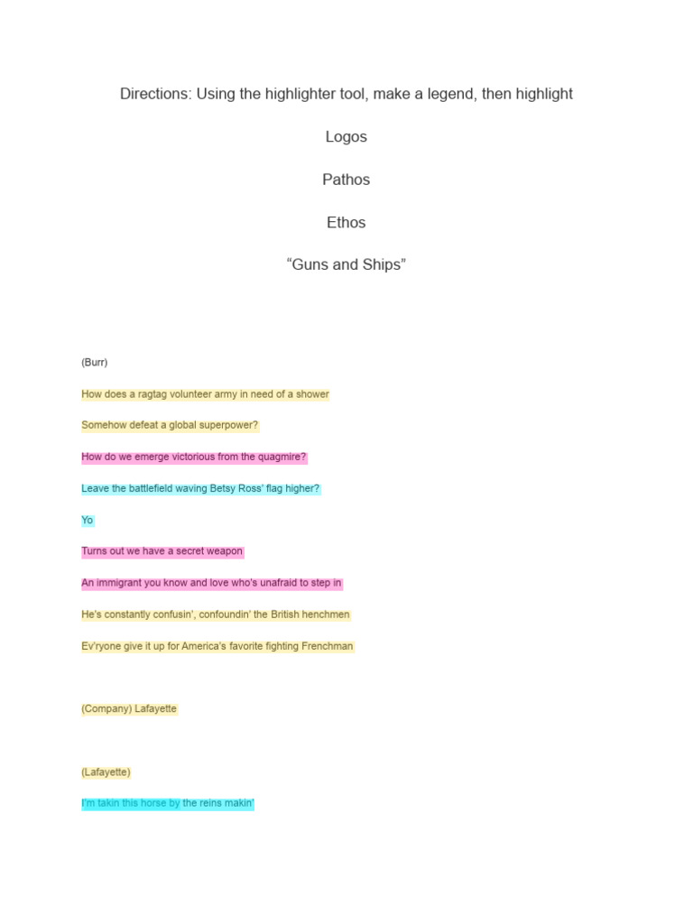 Hamilton Lyrics | PDF | Gilbert Du Motier | Thomas Jefferson