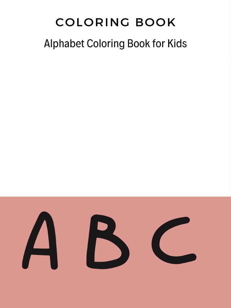 Pink-White Simple Alphabet Coloring Book | PDF