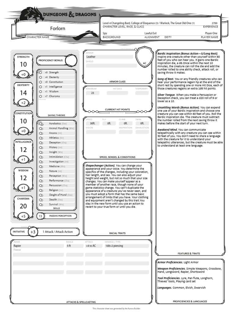 Forlorn | PDF | Role Playing Games