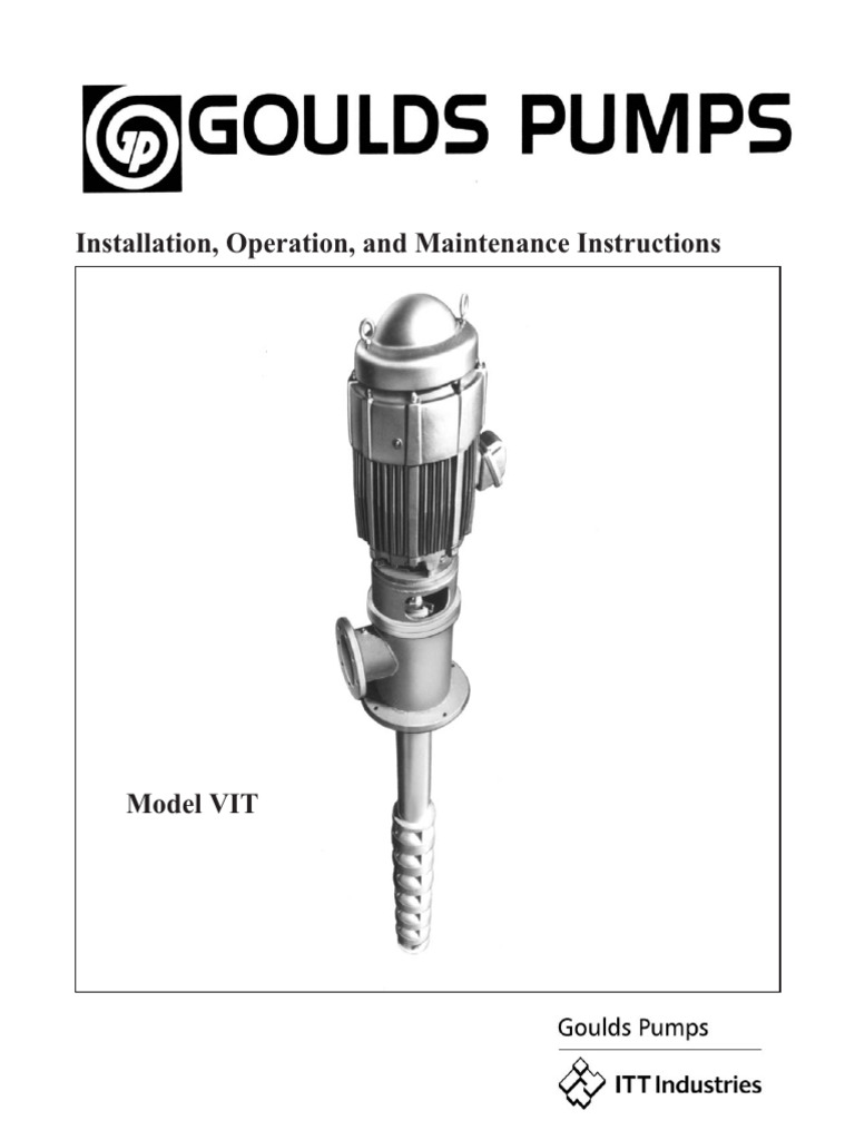 Goulds - VIT - Deepwell Pump | PDF | Pump | Valve