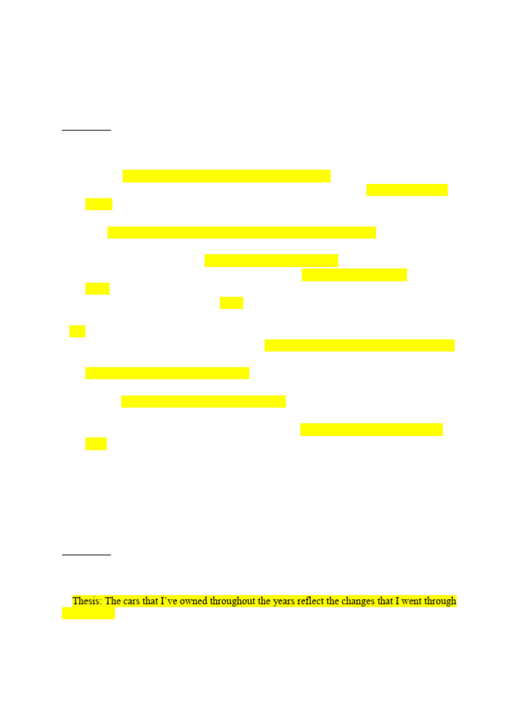 Thesis Statement Answer Key | PDF