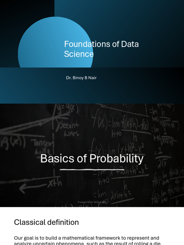23ECE205_FODS_02_Basics | PDF | Random Variable | Expected Value