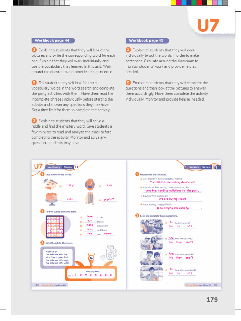 Happy_Campers_2nd_Edition_Teacher_s_.Guide_3_Unit_7_Workbook | PDF | Learning | Human Communication