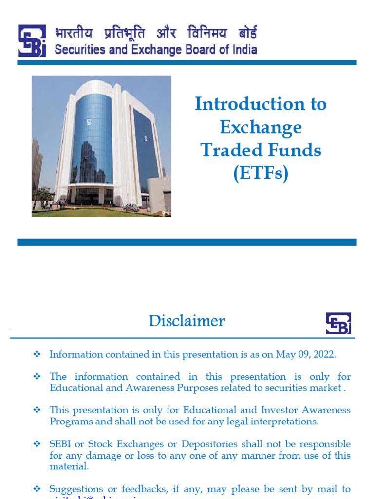 12 Introduction To ETFs | PDF | Exchange Traded Fund | Investment Fund