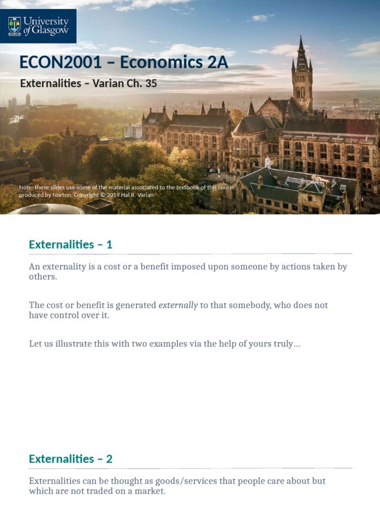 ECONOMICS2A Externalities | PDF | Externality | Profit (Economics)