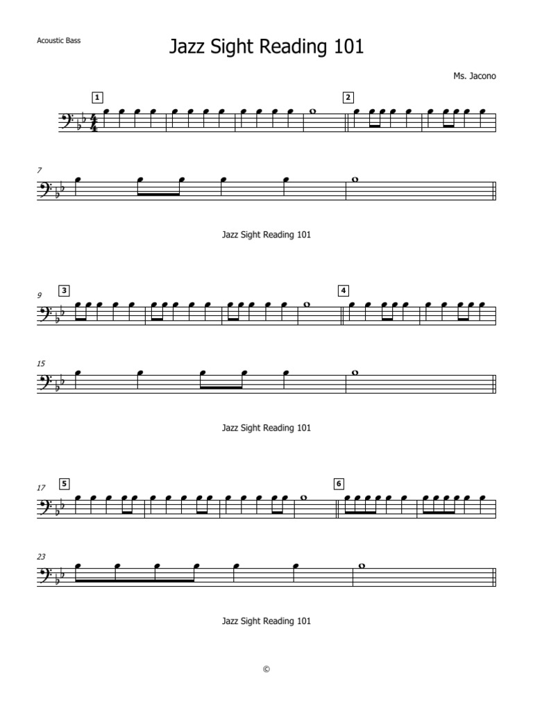 Jazz Sight Reading Techniques Guide Pdf Popular Music Jazz