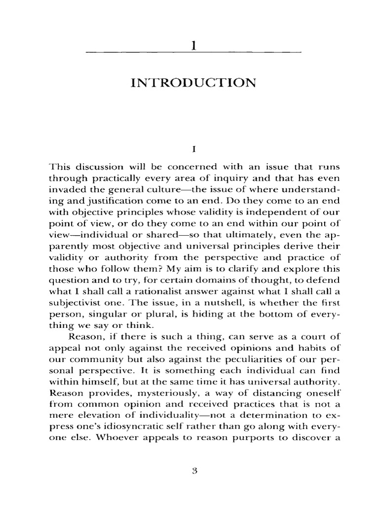 Nagel, Thomas. The Last Word ch.1,2,4 and 5 | PDF | Reason | Rationalism