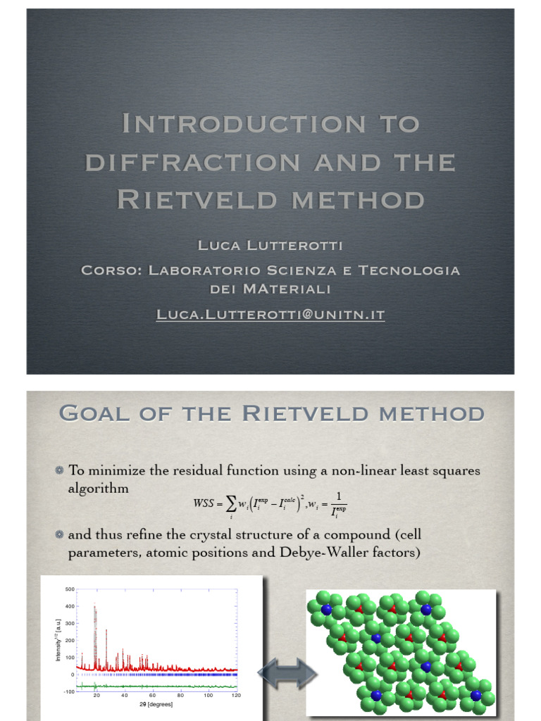Rietveld Refinement | PDF | Applied And Interdisciplinary Physics | Optics