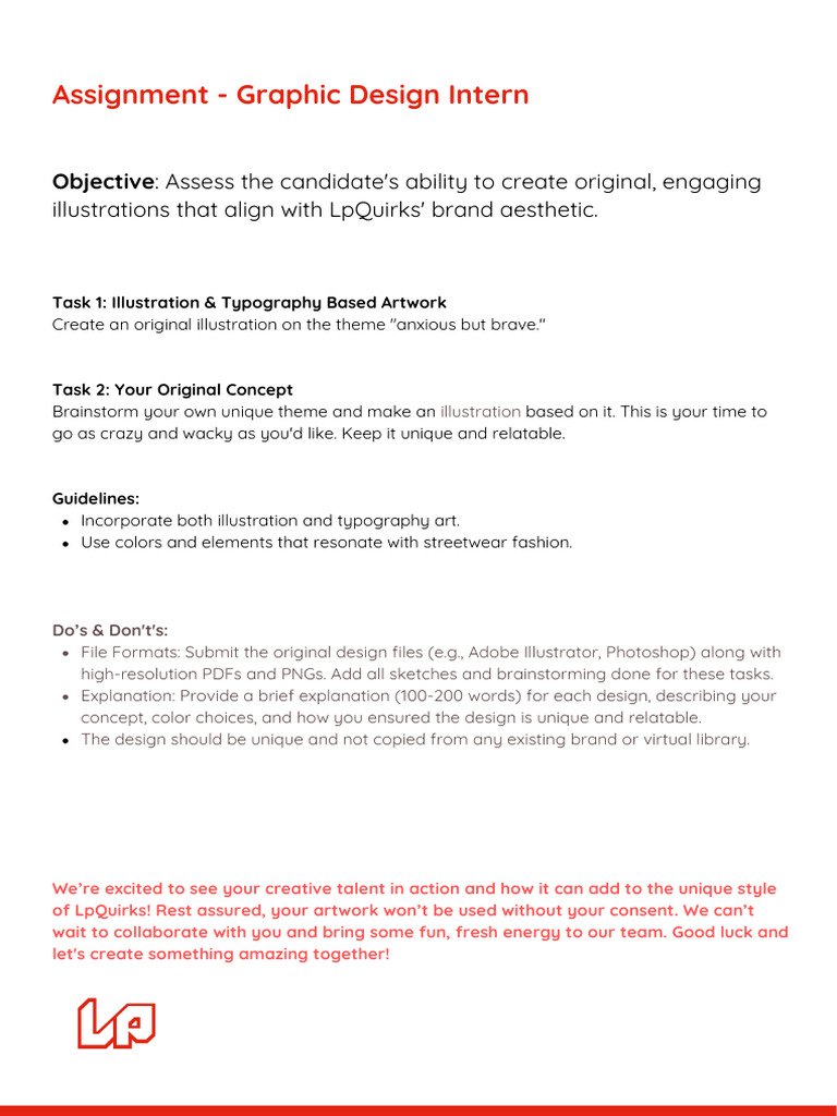 Graphic Design Intern - Assignment | PDF