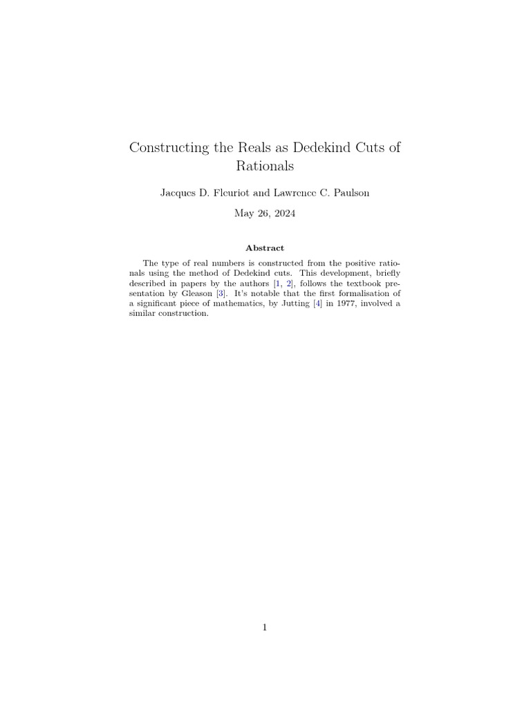 Outline | PDF | Real Number | Field (Mathematics)