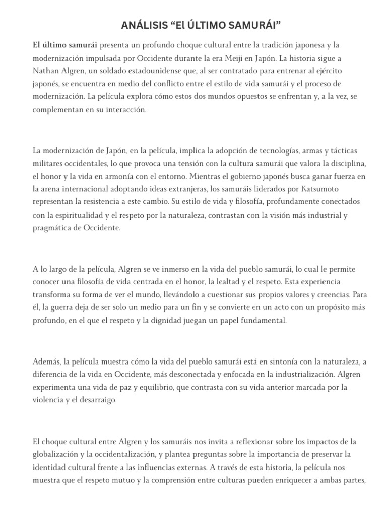 The Last Samurái | PDF