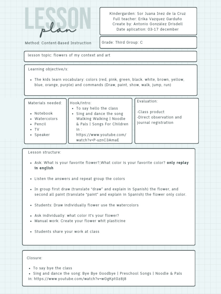 Daily Lesson Plan in Soft Blue Professional Style-4 | PDF