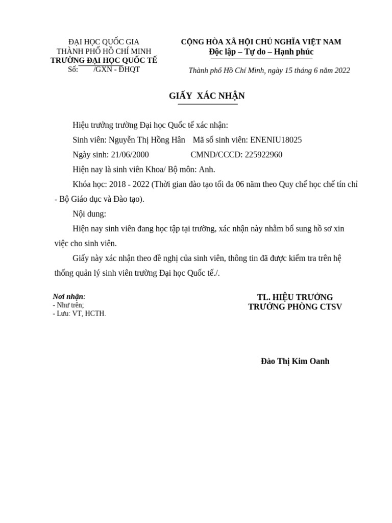 Ho Va Ten MSSV XN Khac 2 | PDF