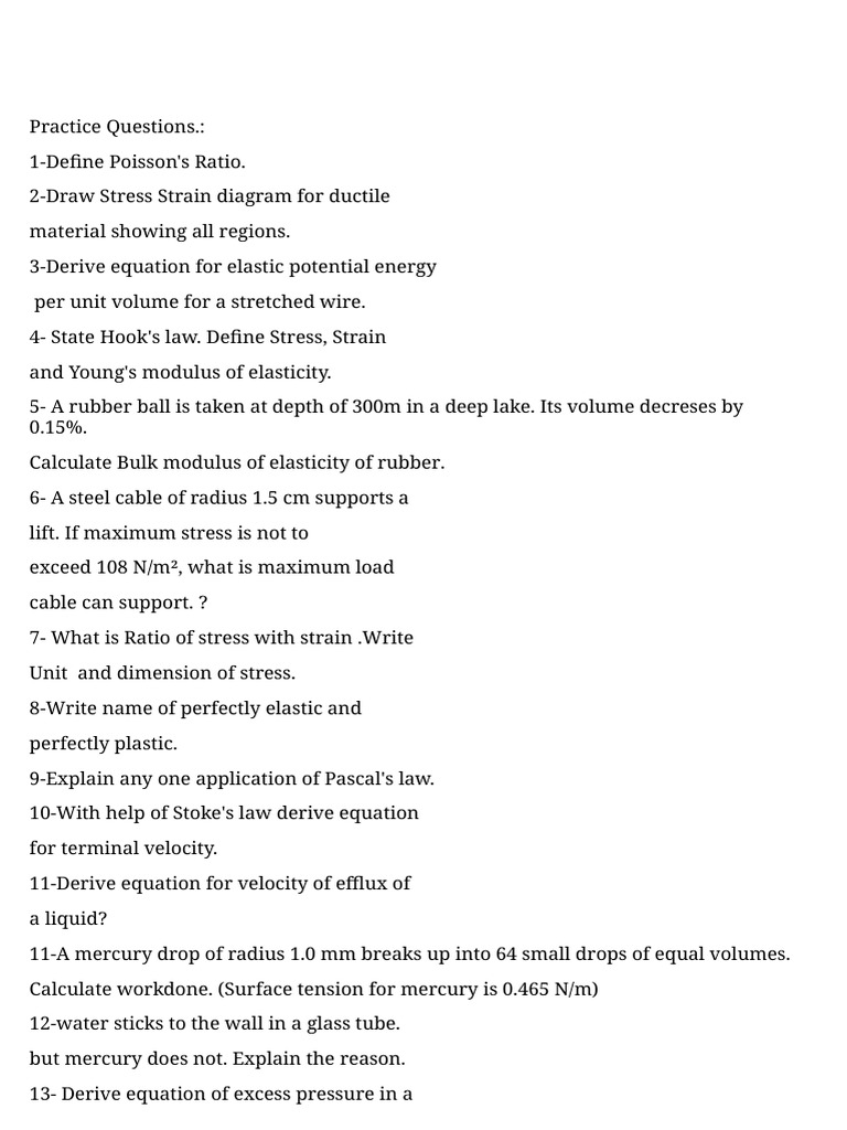 Practice Questions | PDF