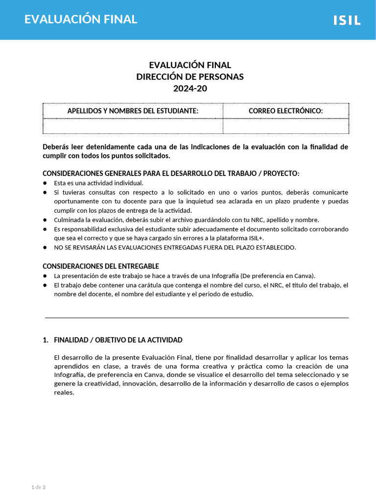 EVALUACIÓN FINAL (PROYECTO) INDIVIDUAL | PDF