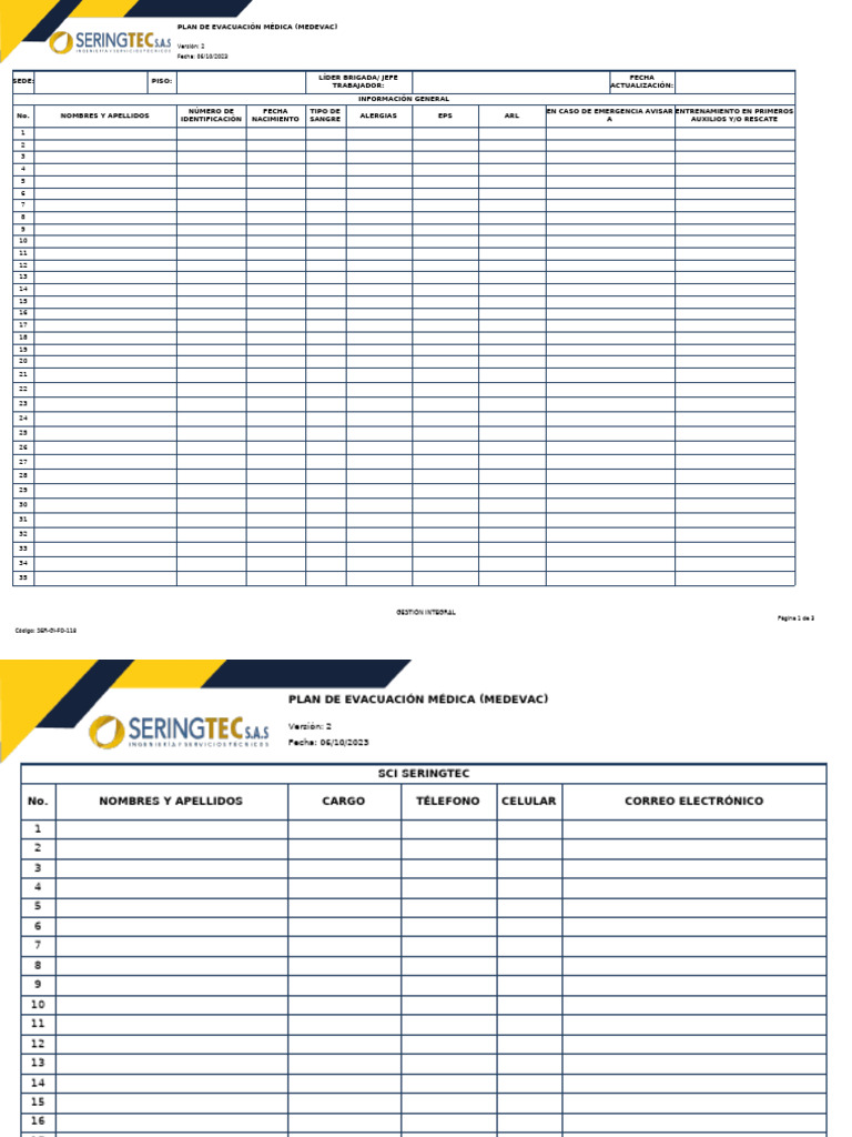 Plan de Evacuación Médica MEDEVAC | PDF