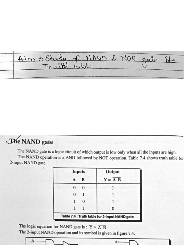 Nand Nor Gate | PDF