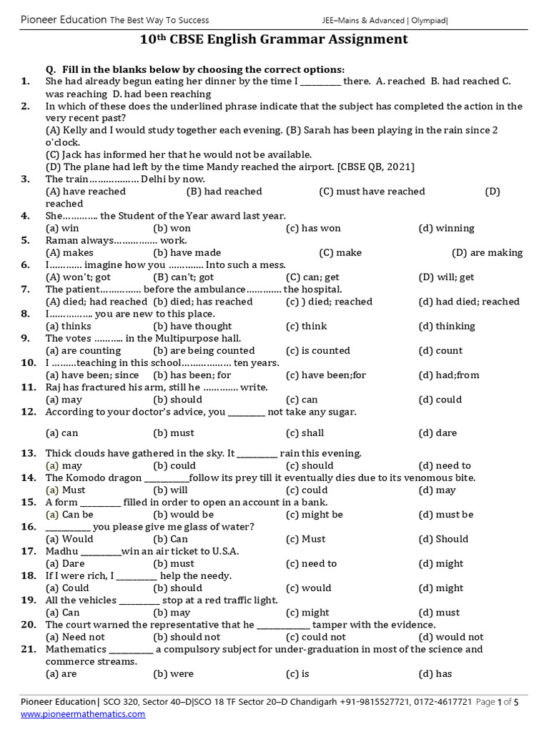 Grammar Assignment | PDF | Earth Sciences
