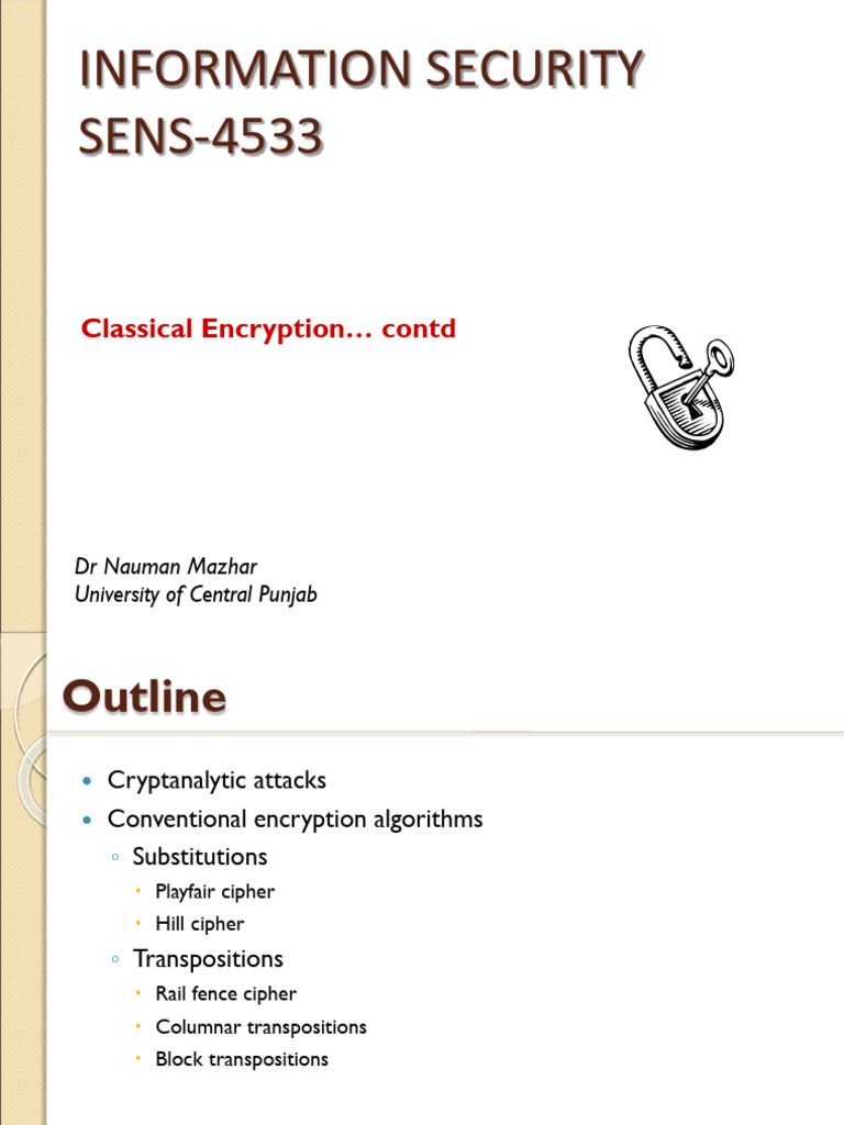 Classical Encryption Techniques Explained | PDF | Cryptanalysis | Cipher