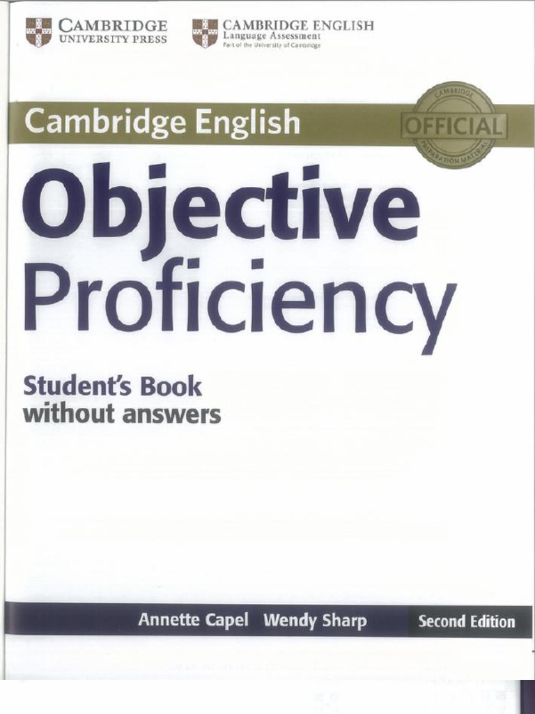 Objective Proficiency Studentx27s Book PDF PDF Free | PDF